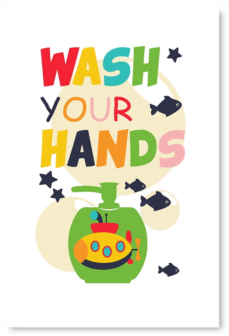 Awkward Styles Wash Your Hands Poster Wall Decor Colorful Art Decals ...
