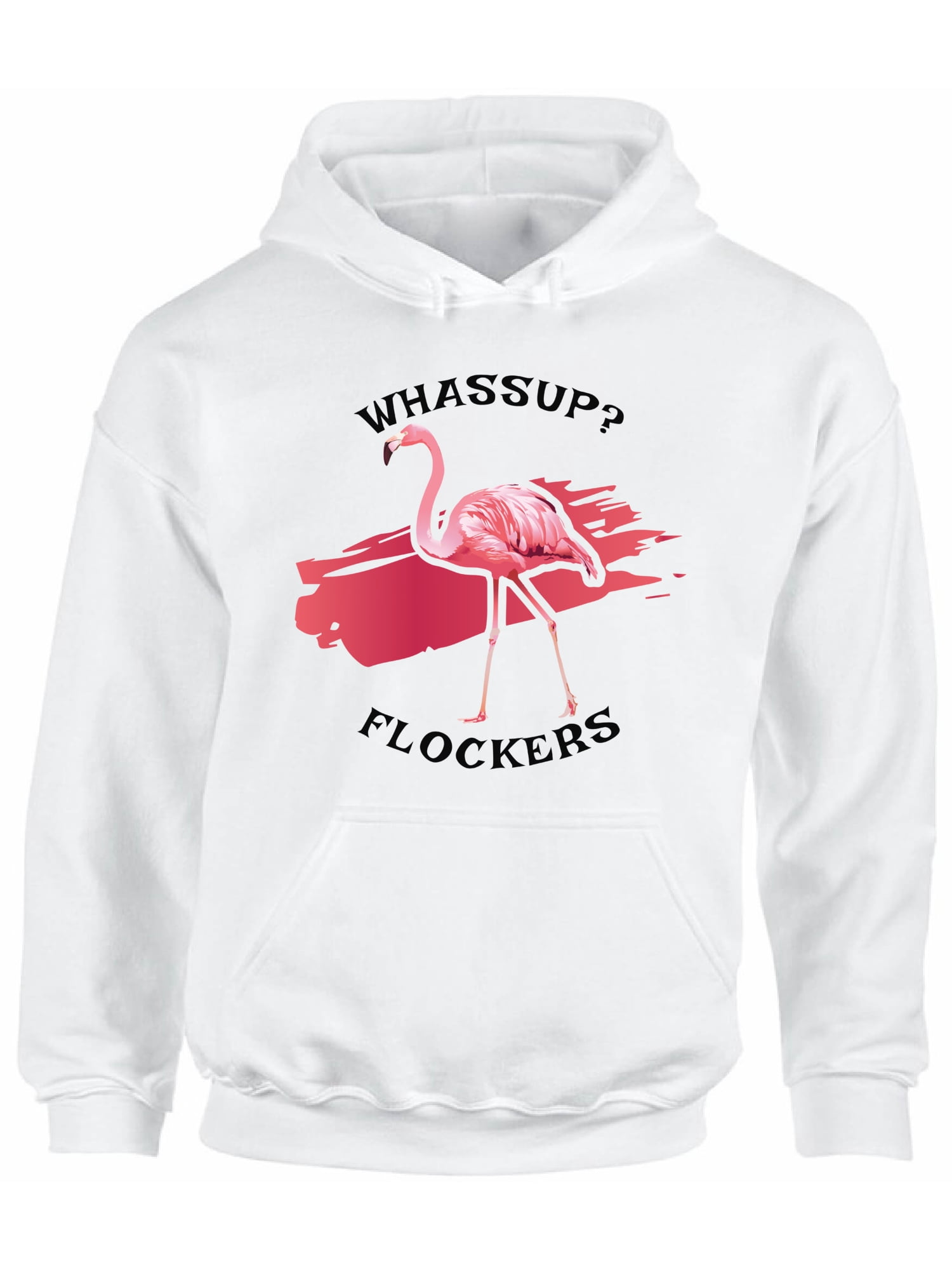 Awkward Styles Whassup Flockers Hooded Sweatshirt Pink Flamingo Hoodie ...