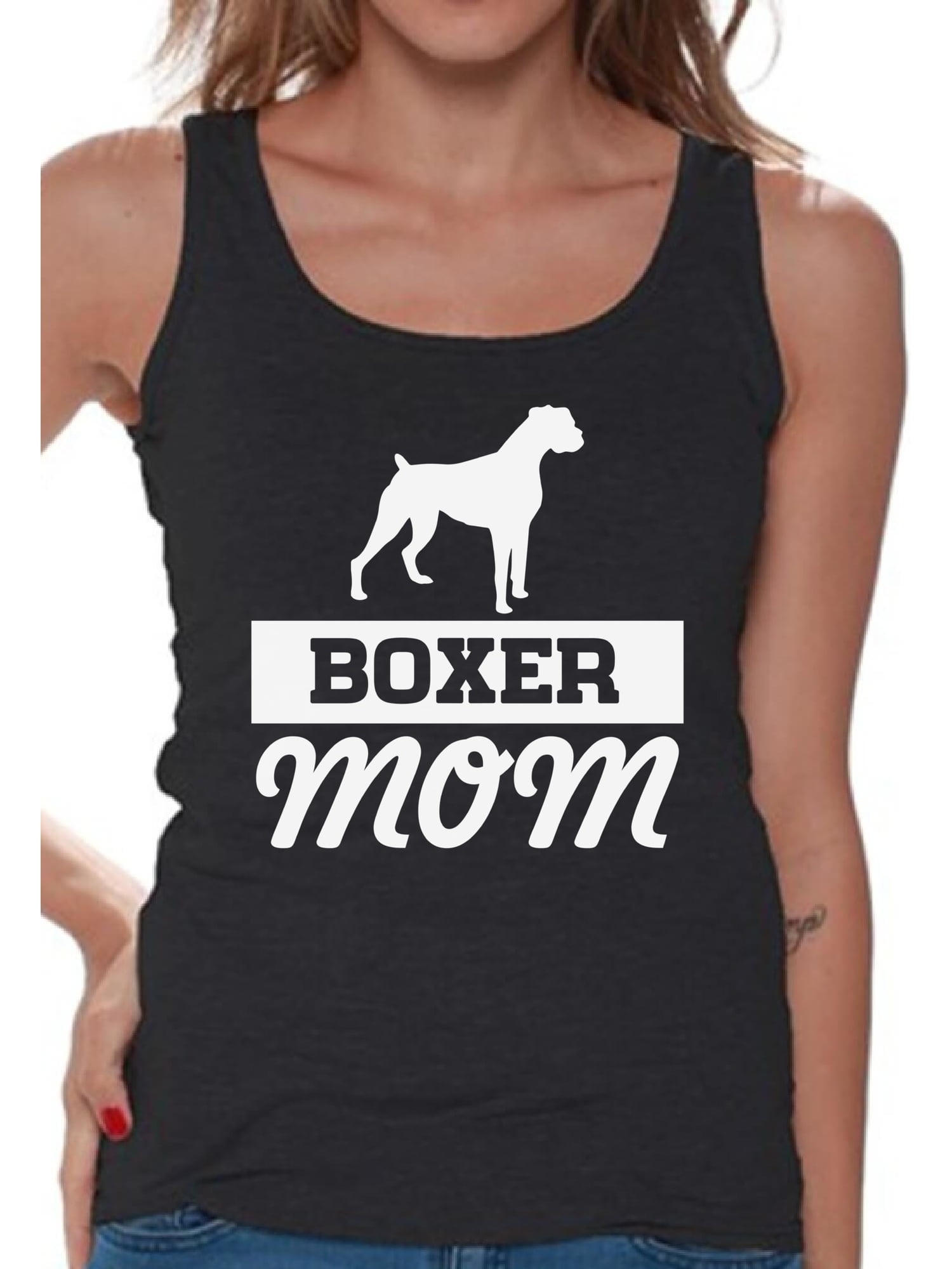 Awkward Styles Women's Boxer Mom Graphic Tank Tops Boxer Pug Lover Gift ...