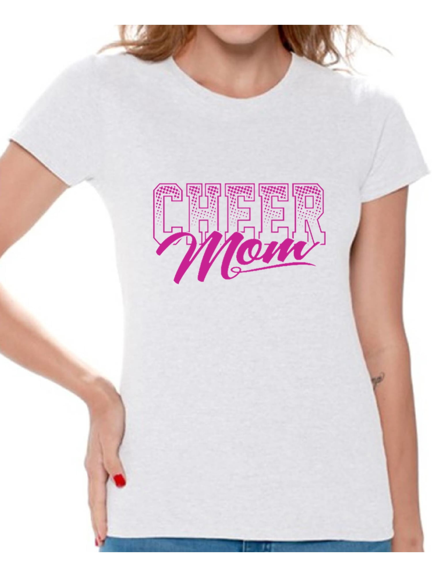 Awkward Styles Women's Cheer Mom Cool Sporty Graphic T-shirt Tops ...