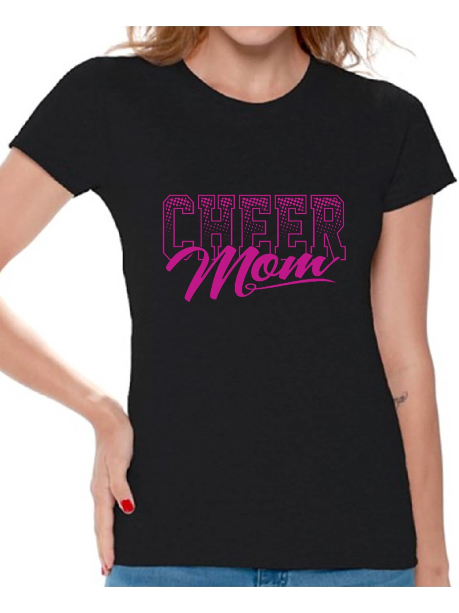 Awkward Styles Women's Cheer Mom Cool Sporty Graphic T-shirt Tops ...
