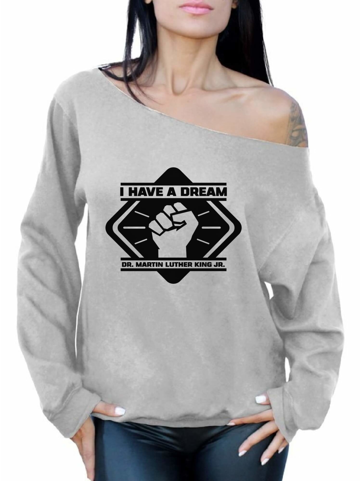 Awkward Styles Women's Martin Luther King Graphic Off Shoulder Tops ...