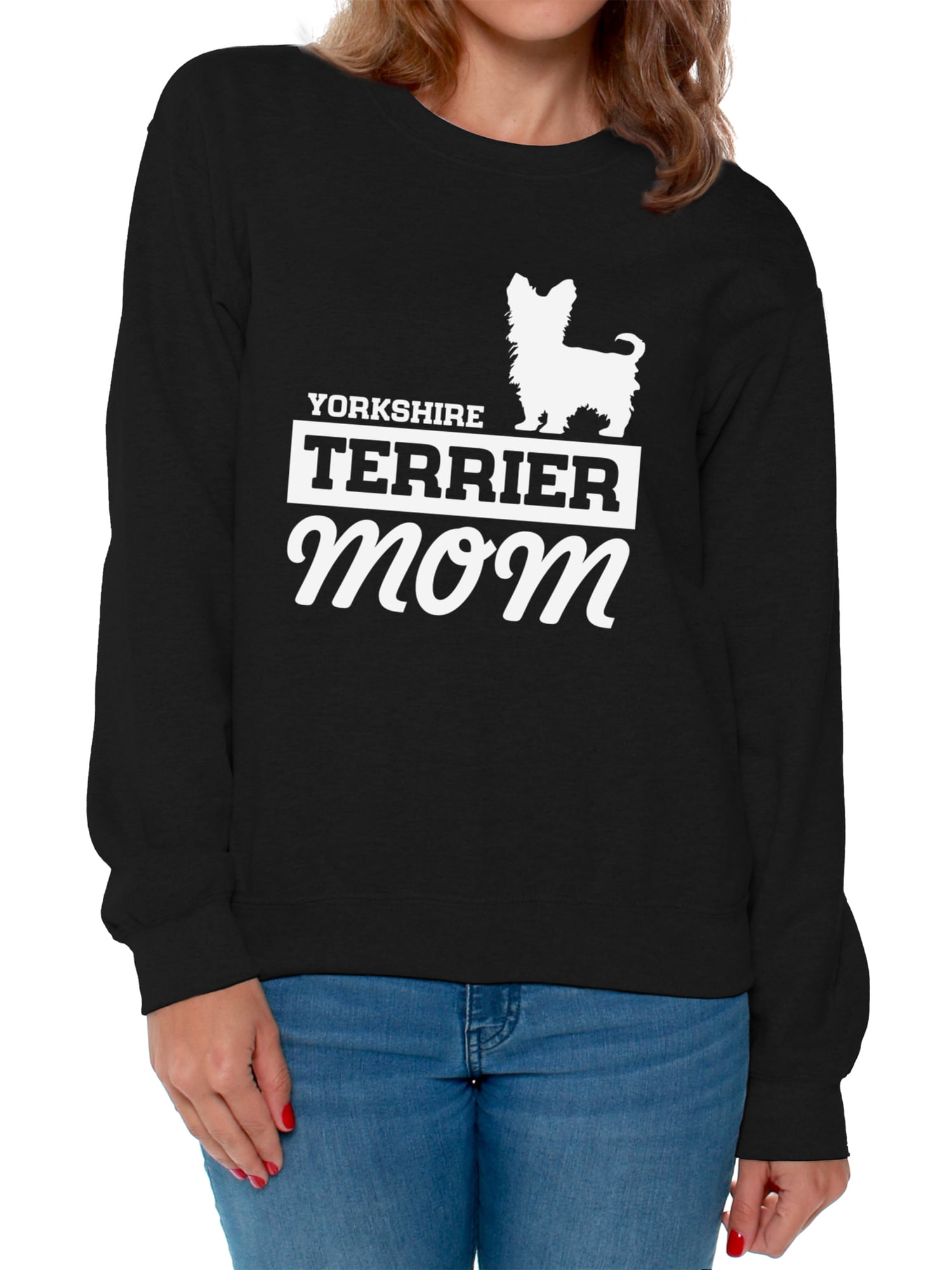 Awkward Styles Women's Yorkshire Terrier Mom Graphic Sweatshirt Tops ...
