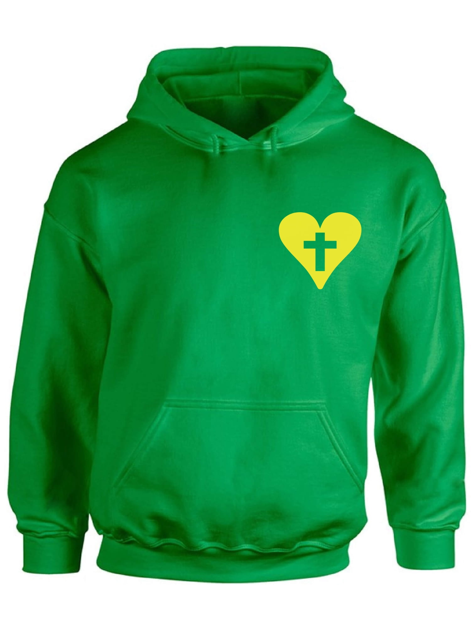 Awkward Styles Yellow Heart Cross Unisex Hoodie Christian Hoodie for ...