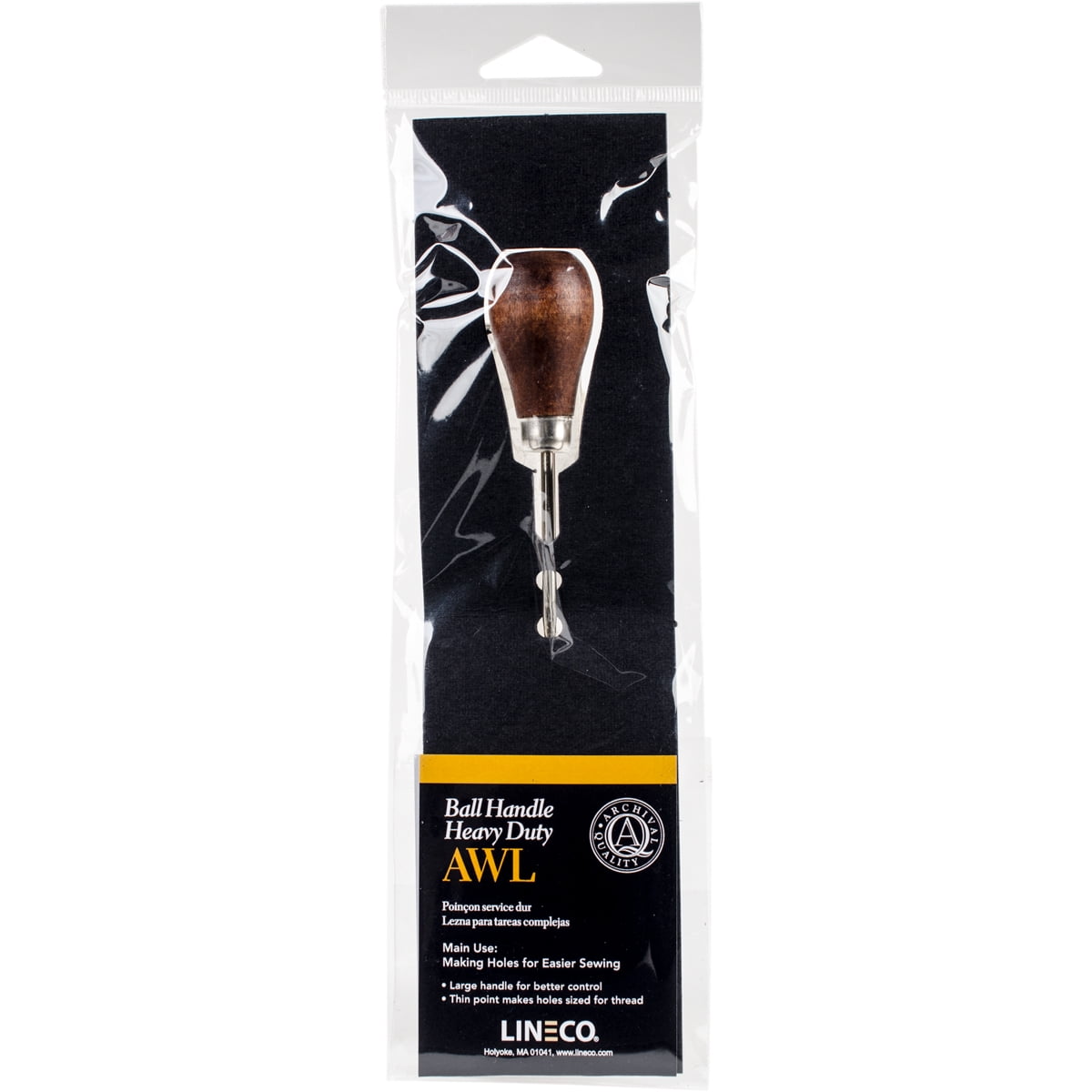 Awl Heavy Duty-Large Point W/Wooden Ball Handle - Walmart.com