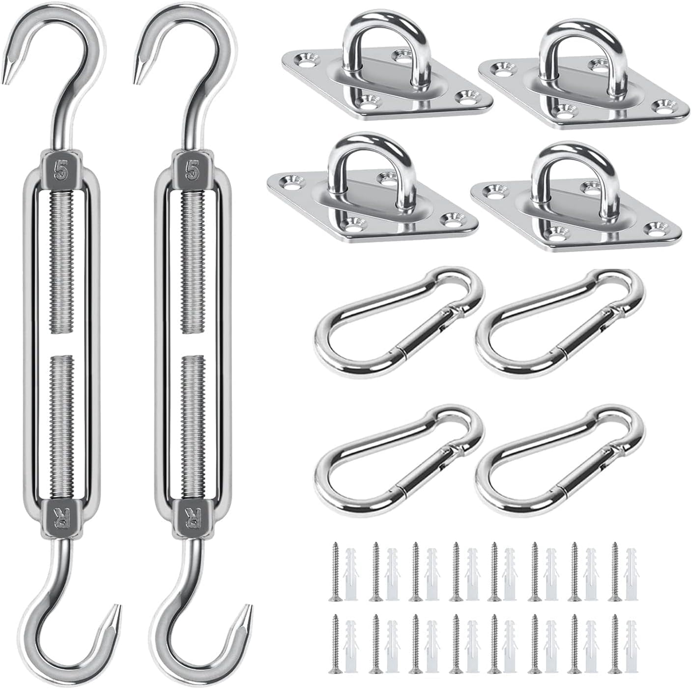 Awning Attachment Set, M5 Heavy Duty Sun Shade Sail Stainless Steel ...