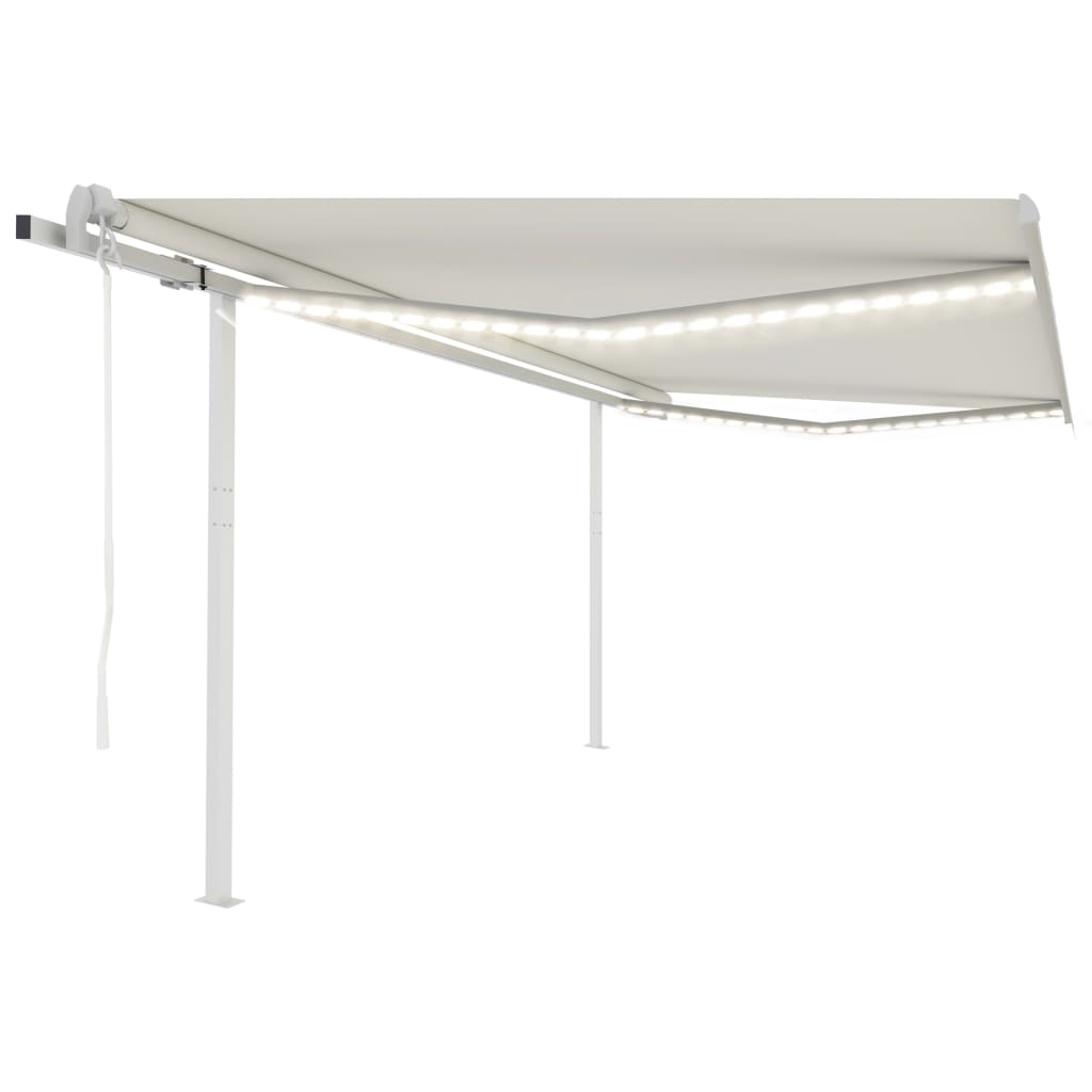 Awning Automatic with LED & Wind Sensor 4x3 m Cream - Walmart.com