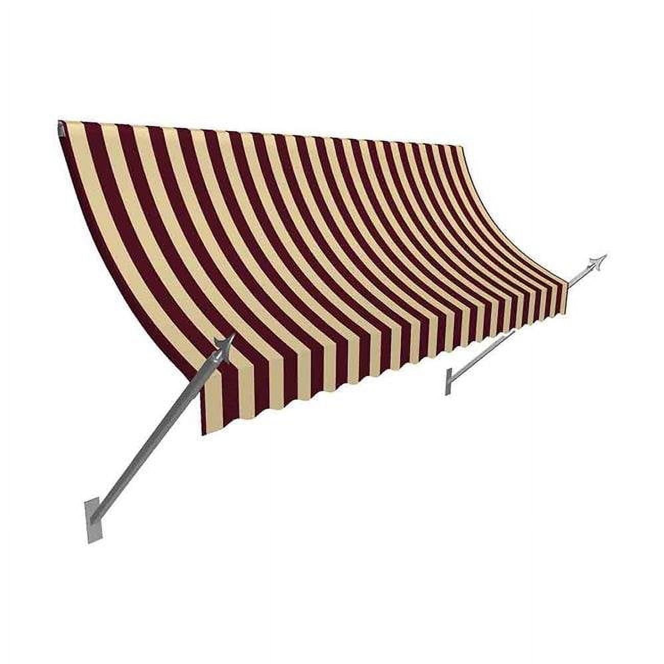 Awntech No32 Us 8bt 8 38 Ft New Orleans Awning Burgundy And Tan 44 X