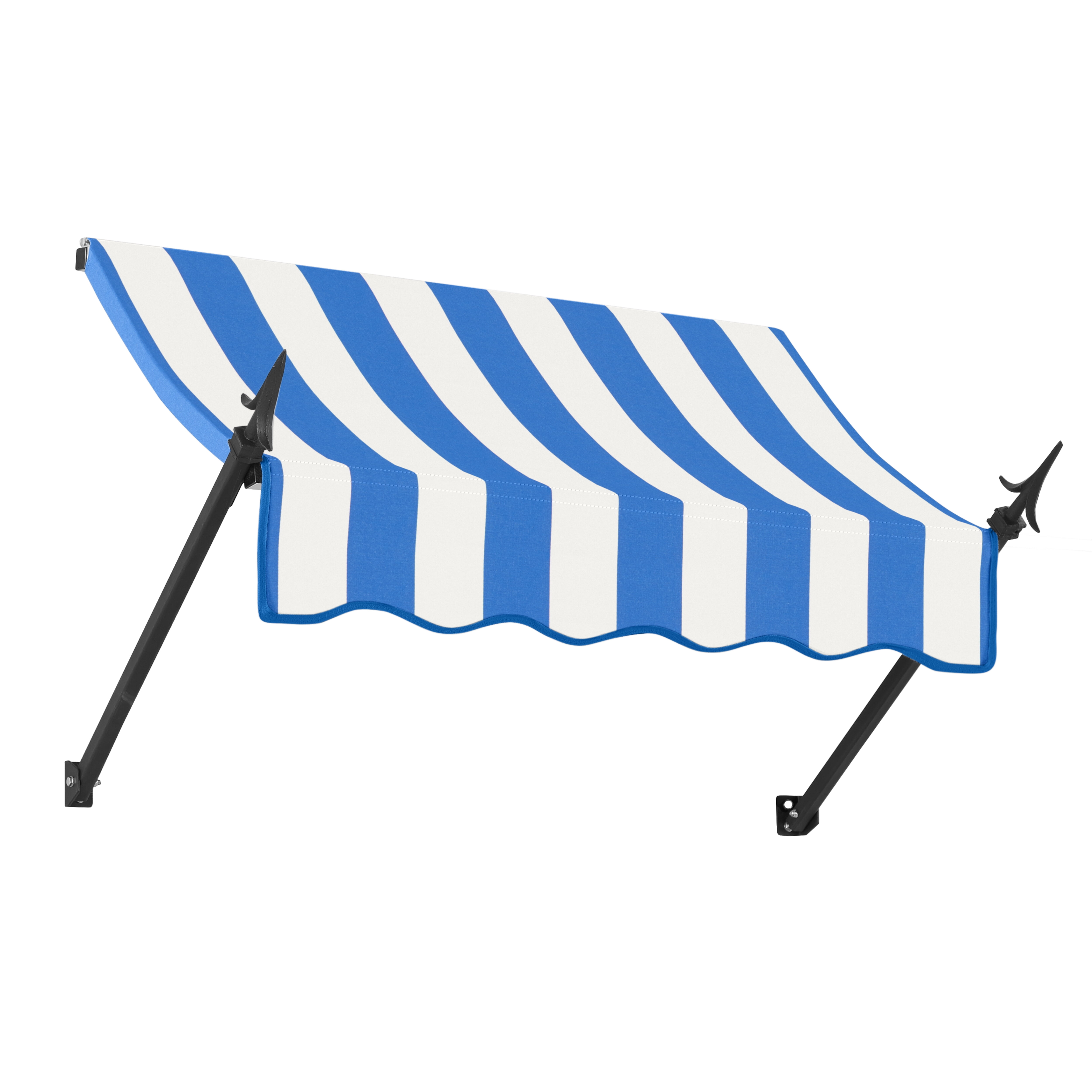 Awntech 4.38 Ft New Orleans Fixed Awning Canopy with Spear Arms (52.5in ...