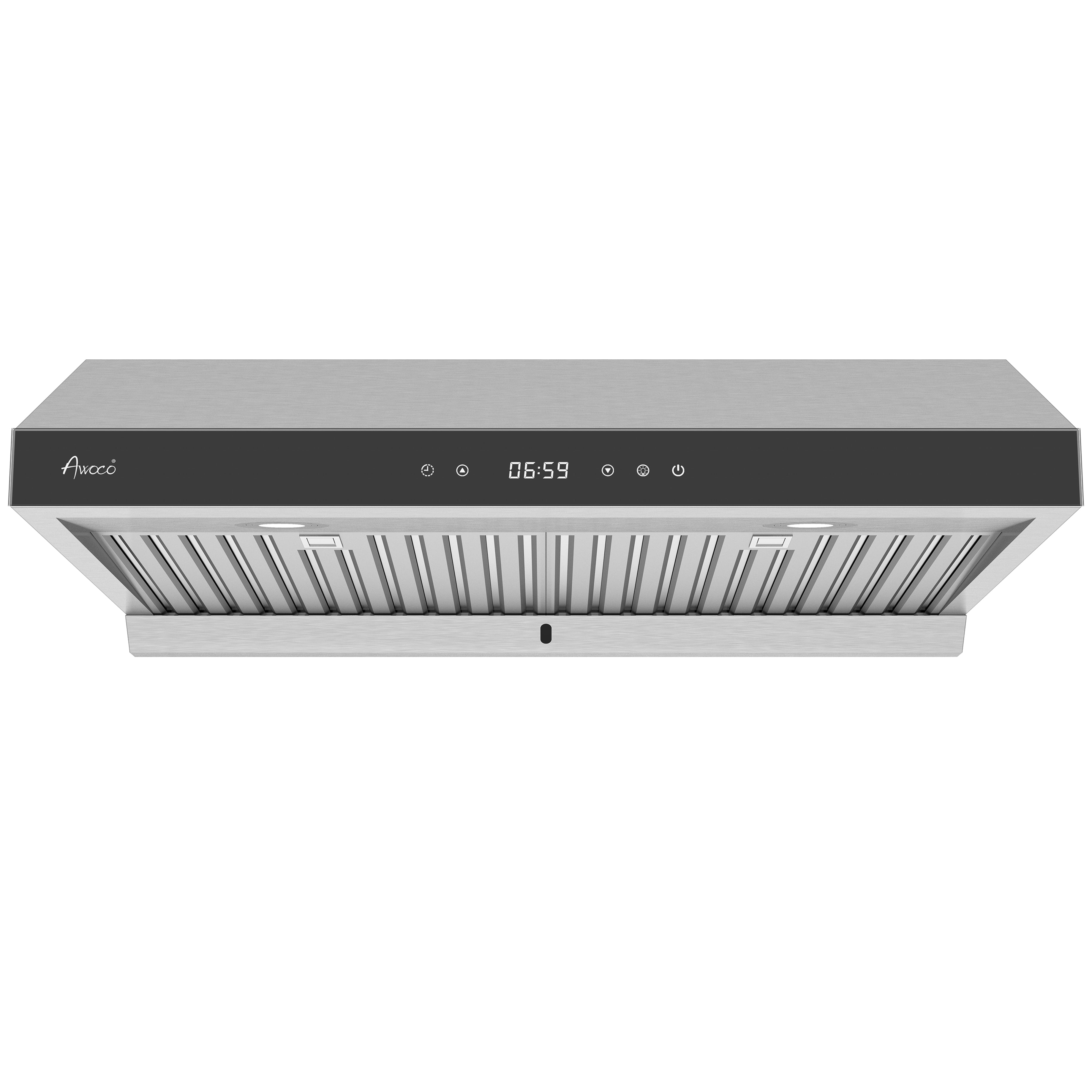 Awoco RH-R06-G36 6 Speeds 900 CFM Stainless Steel Stove Vent Range Hood ...