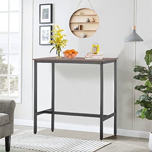 Awonde Rectangle Bar Table 41" Bar Height Pub Table Industrial Table ...