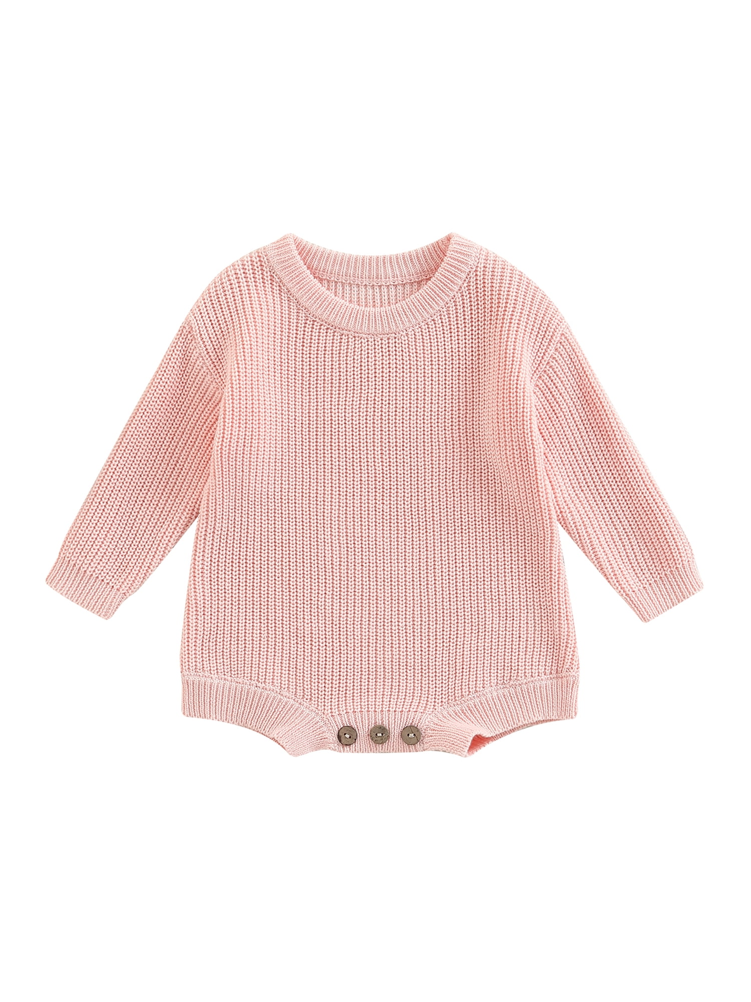 Awoscut Baby Sweatshirt Romper Newborn Girl Boy Bubble Knit Romper Infant Crewneck Oversized ...