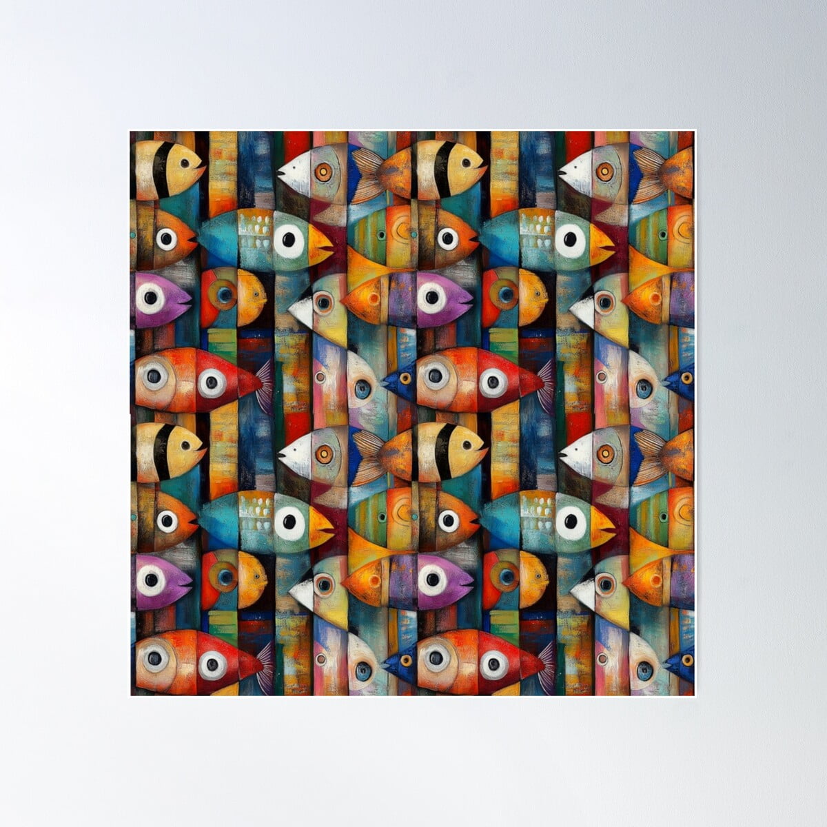Awp Pdp A 128 Fish Poster Wall Art, Modern Wall Decor For Living Room ...