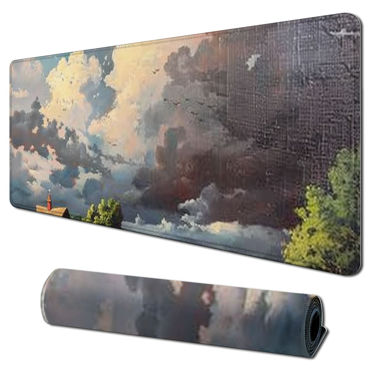 Awpe Cool Desk Pad for Keyboard and Mouse Bavarian Landscape 31.5x11.8 ...