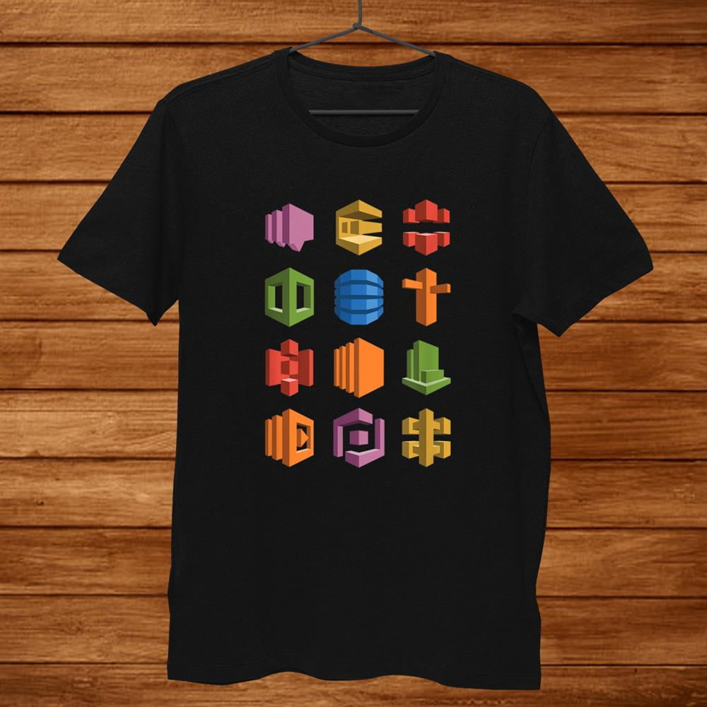 Aws Microservices Tech Stack Hackerthon Startup Shirt Gift Black Unisex ...