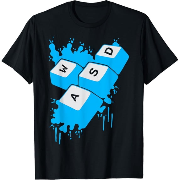 Awsd Gaming Control Game Lover Gamer Controller Keyword T-Shirt ...