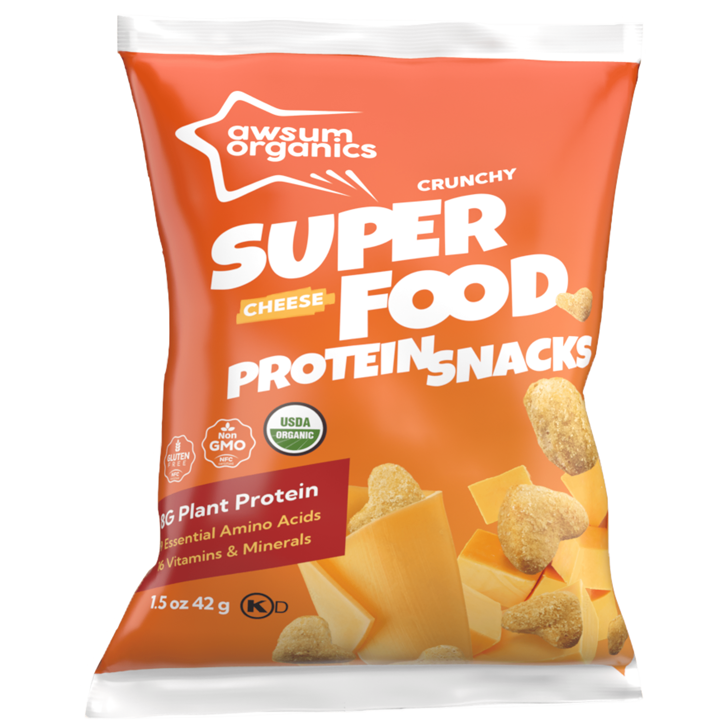 Awsum Organics SUPERFOOD Protein Snacks | Healthy Crunchy Puffed Snack ...