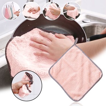 pdqouc 10pcs Daily Rag Red Towel Dish Kitchen Cloth Dish Oil Cleaning ...