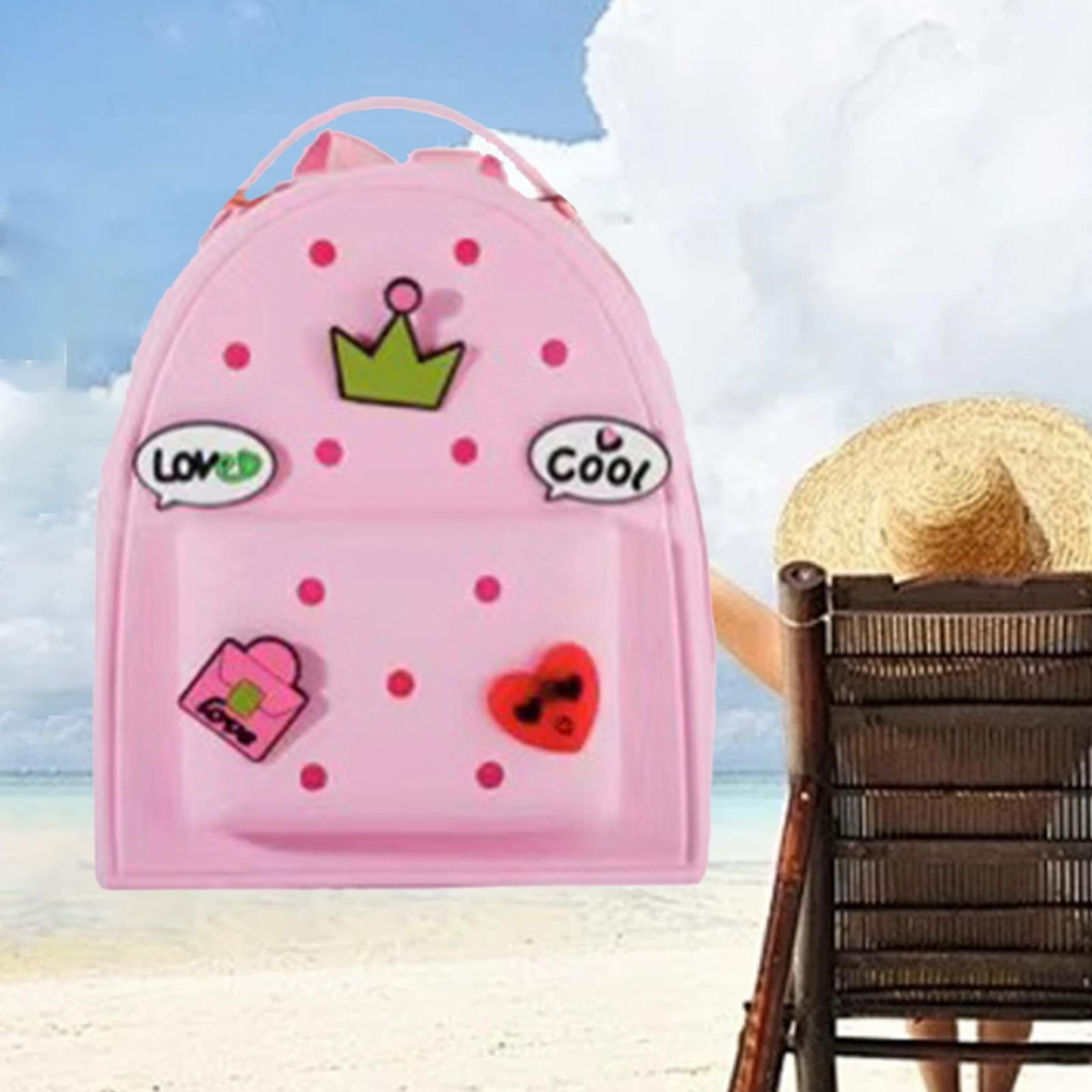 Awuniuwaclog Silicone Jelly Backpack With Charms Cute Mini Backpack ...