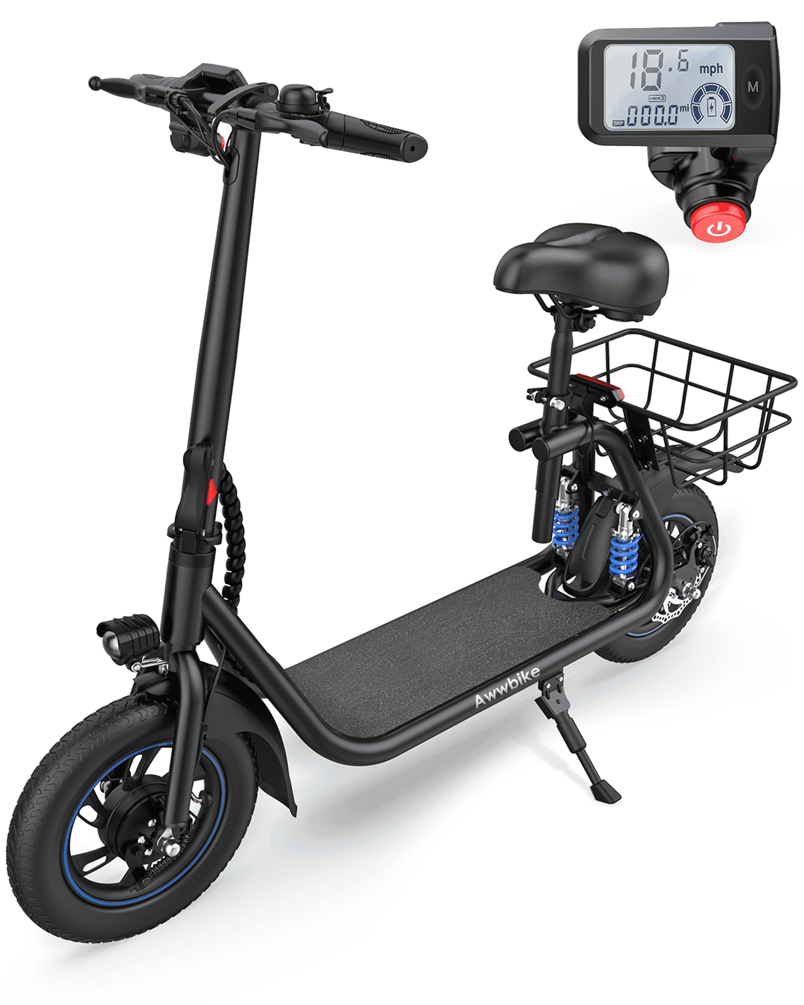 Awwbike 550W Electrically-powered motor scooters with Seat for Adult ...