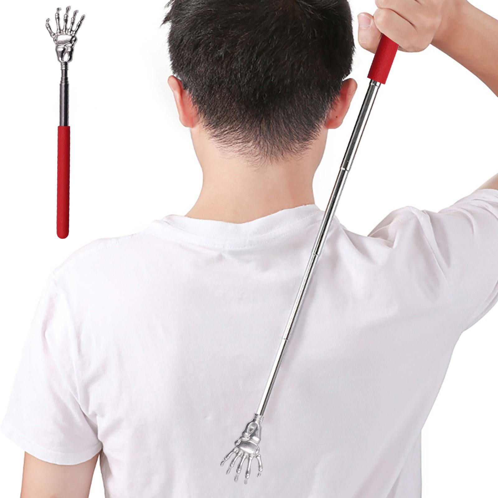 Awwp 2PCS Red Stainless Steel Telescopic Back Scratcher - Extendable 22 ...
