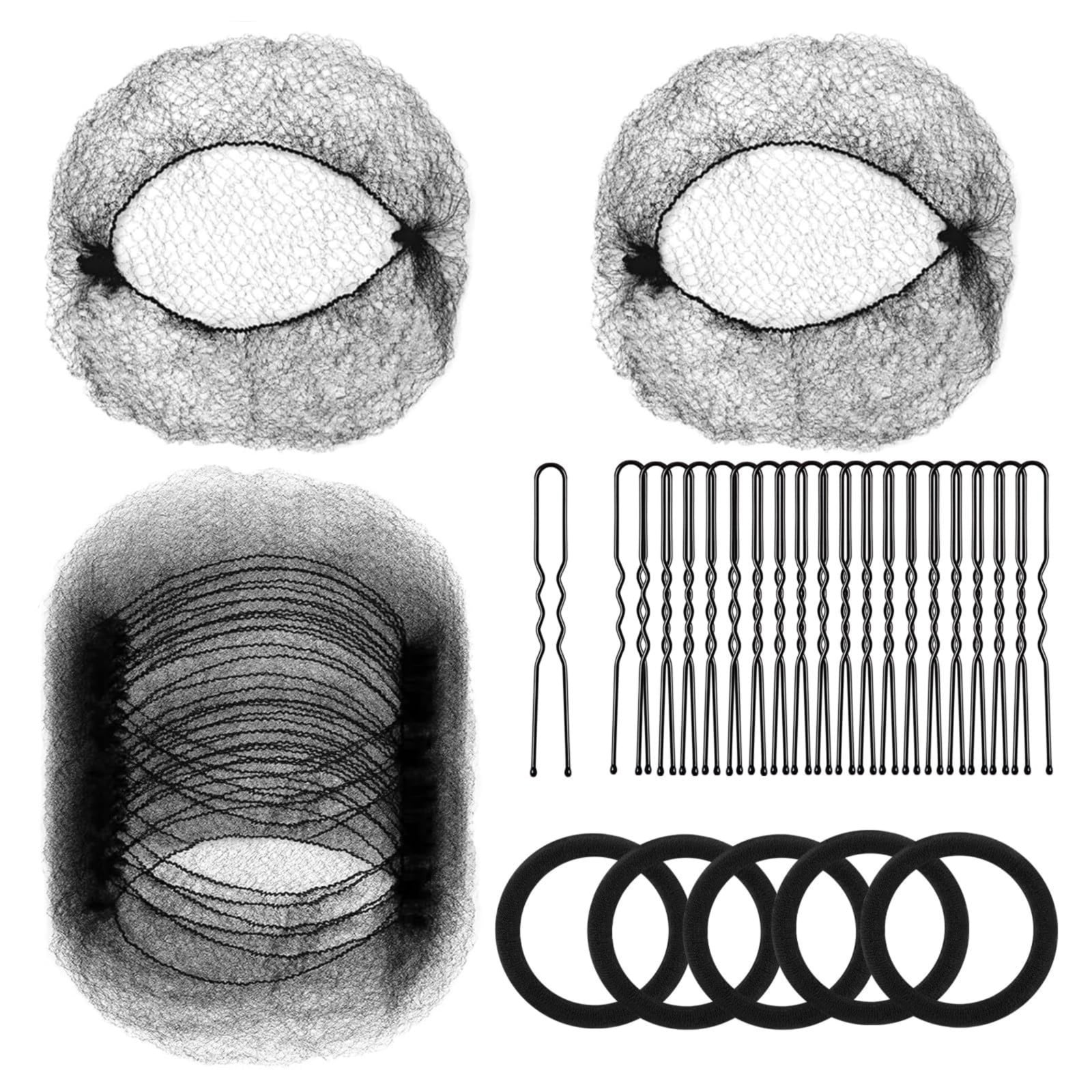 Awwp Ballet Hair Net Hairnets for Dance Buns 30 Pcs in Visible Hair N ...