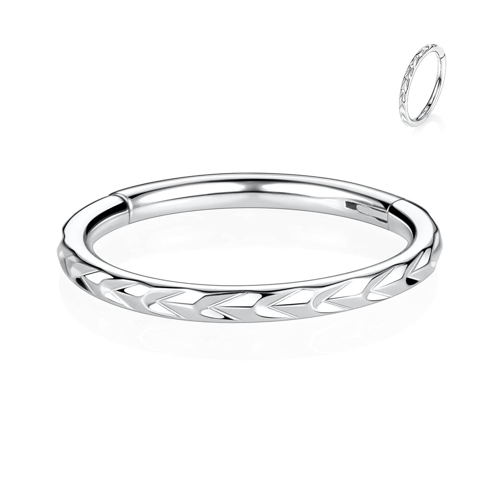 Awwp Blowout Prices 1*Ring Surgical Hinged Nose Ring Septum Ring Tragus ...