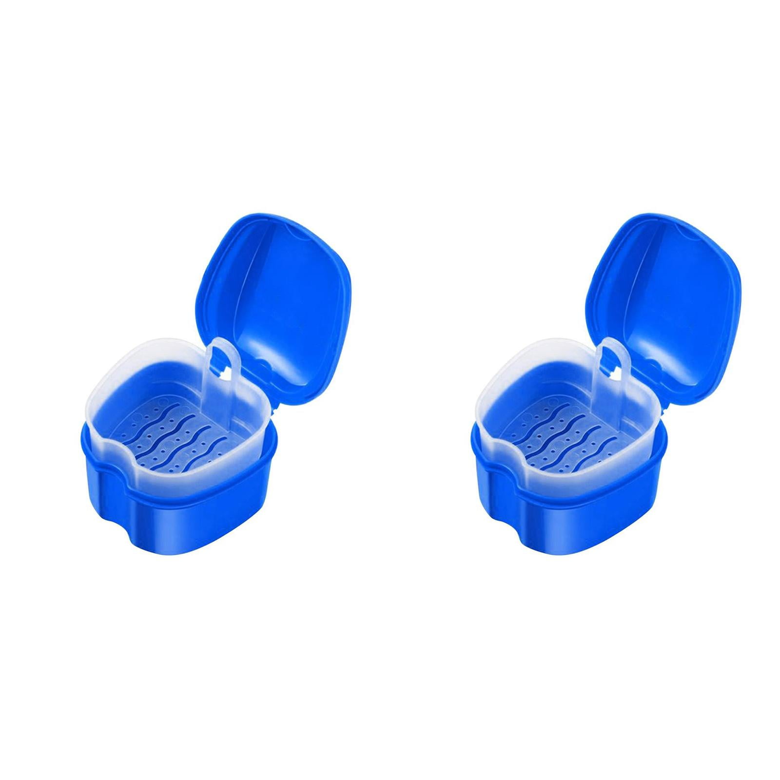 Awwp Denture Cup 2Pc Big Sale! Blue Denture Container Denture Cup Box ...