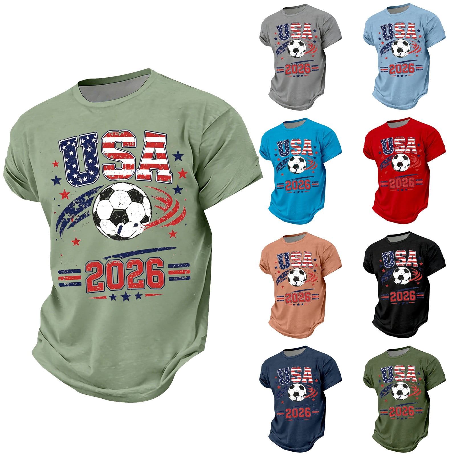 Awwp Summer Clothes Men Mens Graphic T-Shirts Loose Fit Summer Crew ...