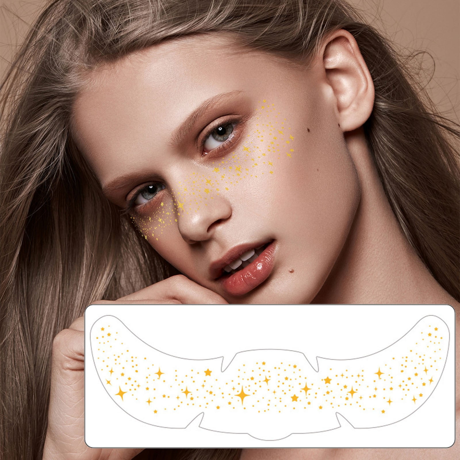 Awwp Temporary Tattoos Glitter Freckles Temporary Gold Silver Brown and ...
