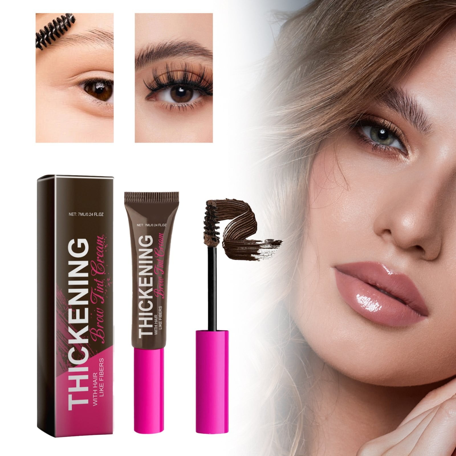 Awwp Walmart Deals! 1Xeelhoe Fiber Eyebrow Dye Tinted Brow Gel ...