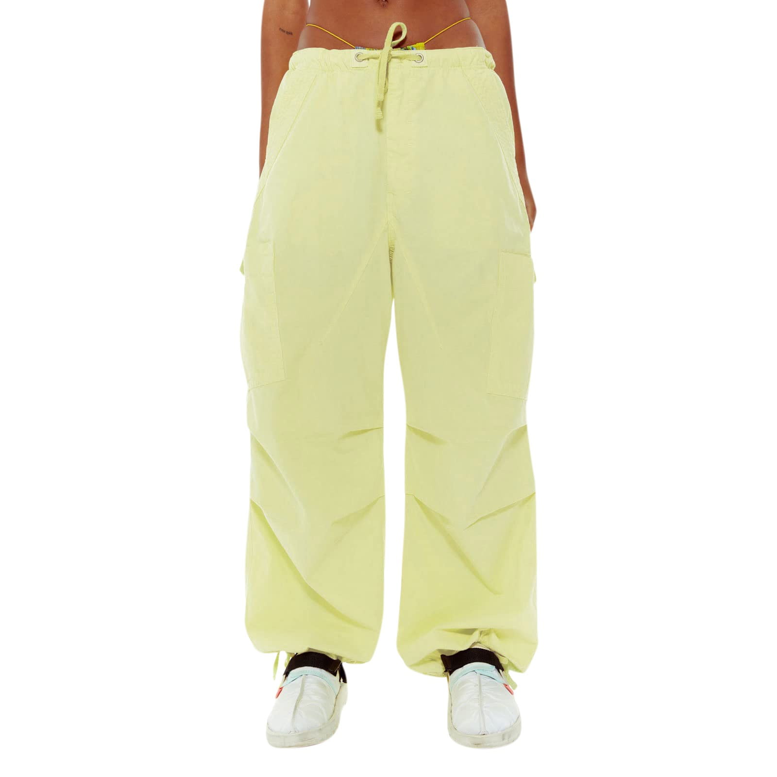 Awxnjux Summer Pants For Women 2024 Women Low Waist Baggy Cargo Pants
