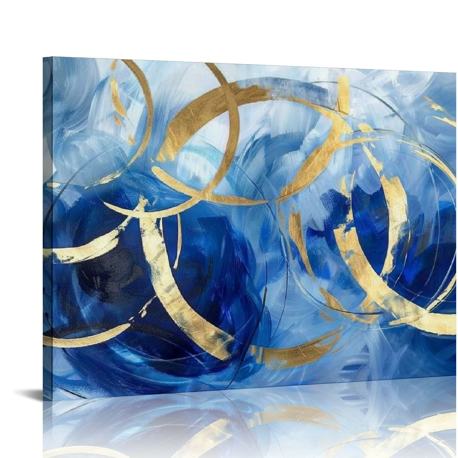 Awypu Abstract Wall Art Blue Modern Art Wall Decor Artwork For Walls ...