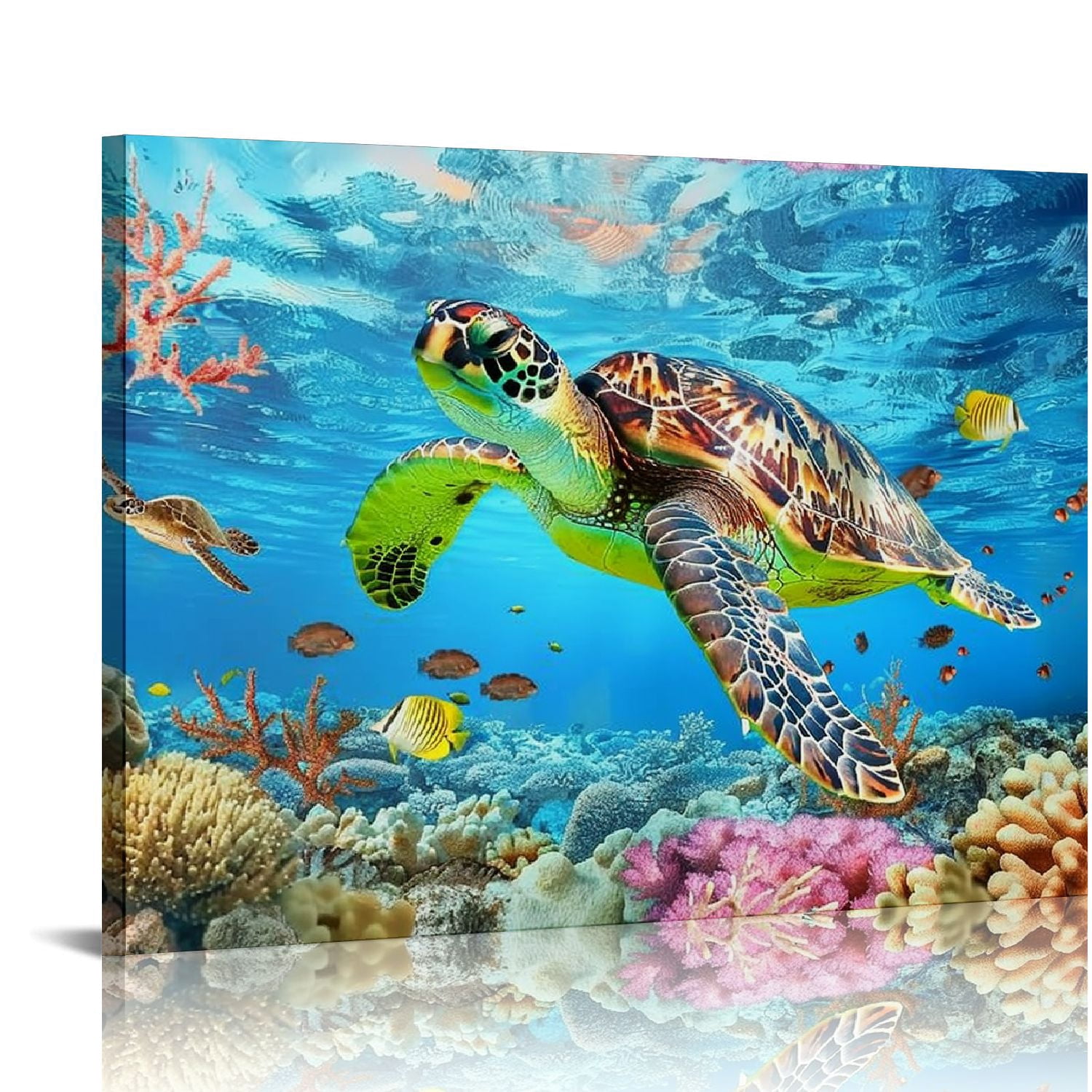 Awypu Bathroom Canvas Wall Art Kitchen Wall Decoration Modern Sea ...