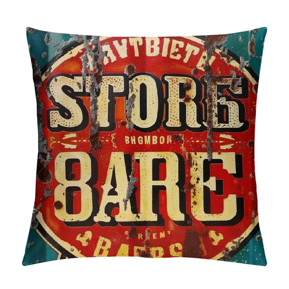 Awypu Beer Pillow Cover Rustic Board with Quote Words Beer is an Open ...