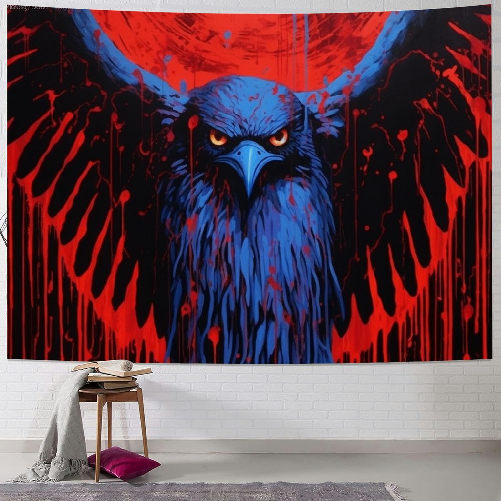 Awypu Blacklight Trippy Tapestry Blood Gothic Tapestries UV Mystic Eyes ...
