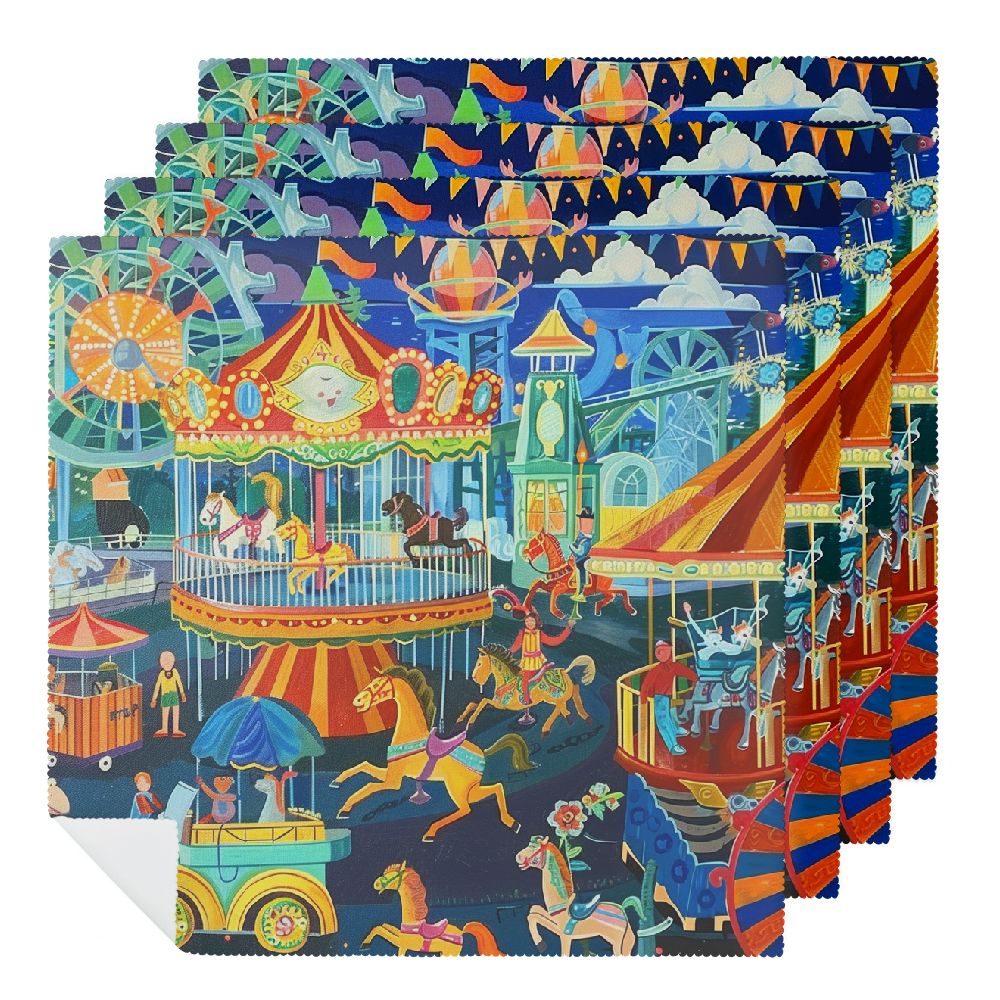 Awypu Carousel Polyester Cloth Napkins for Farmhouse Party Dining Table ...