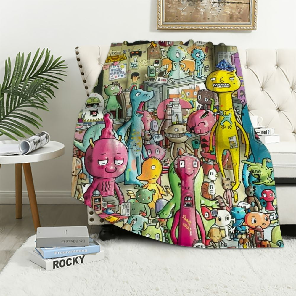 Awypu Cartoon Characters Toys Underground Comix Flannel Blanket ...