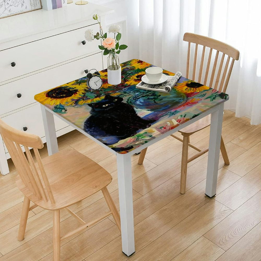 Awypu Claude Monet Cat Monet Art Table Cover 100% Polyester Fiber 36*36 ...