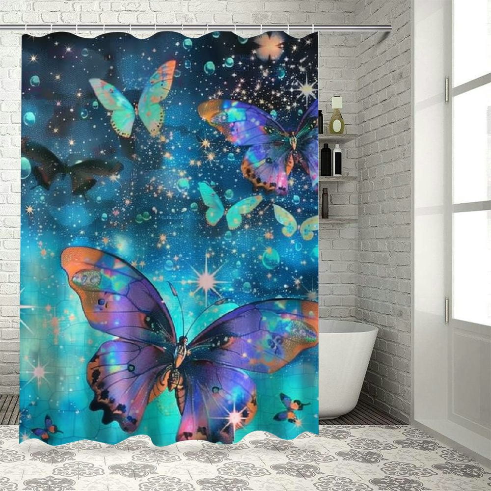 Awypu Fantasy Watercolor Style Butterflies Star Sky Full of Stars ...