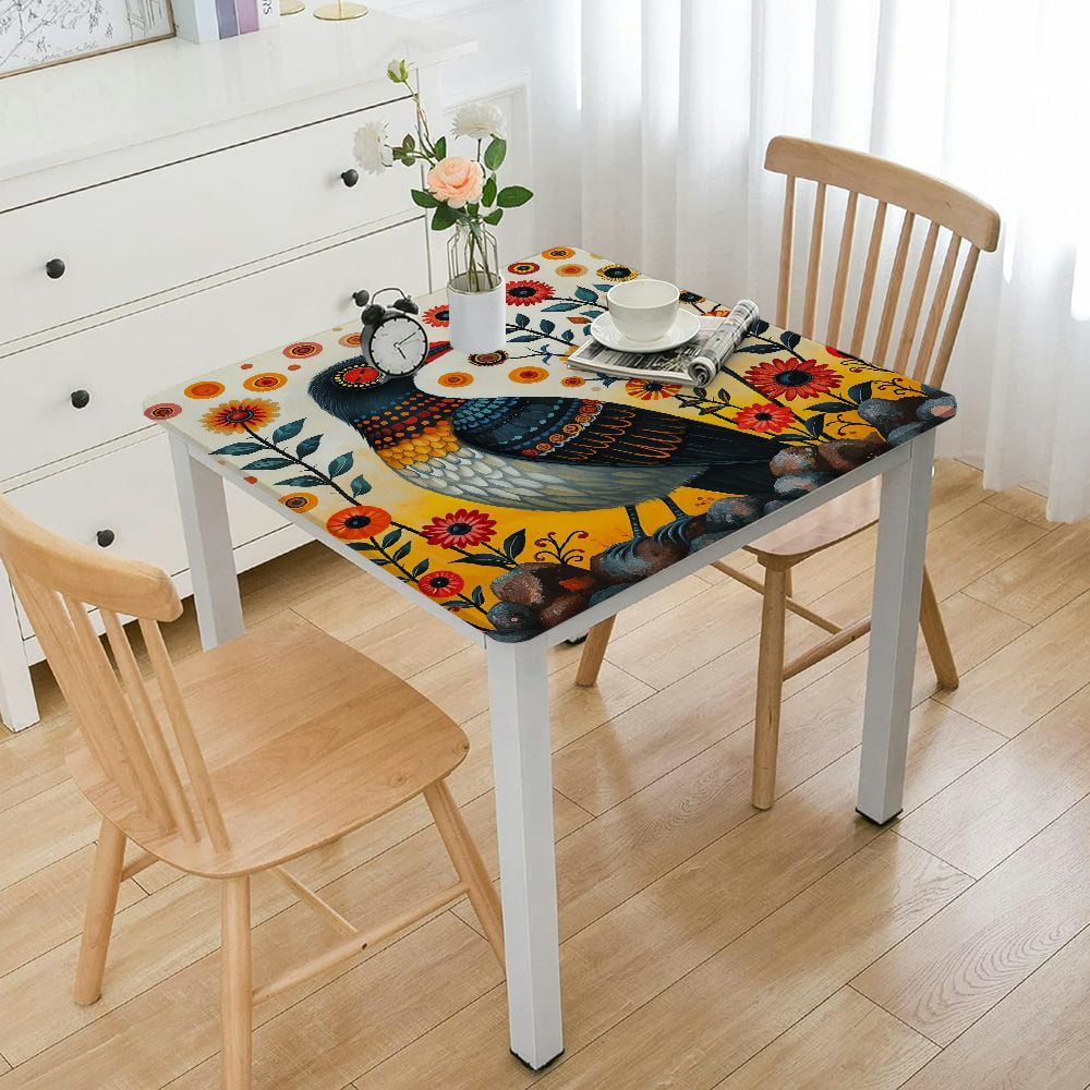 Awypu Folk Art Square Table Cover 100% Polyester Fiber 40*40 - Walmart.com