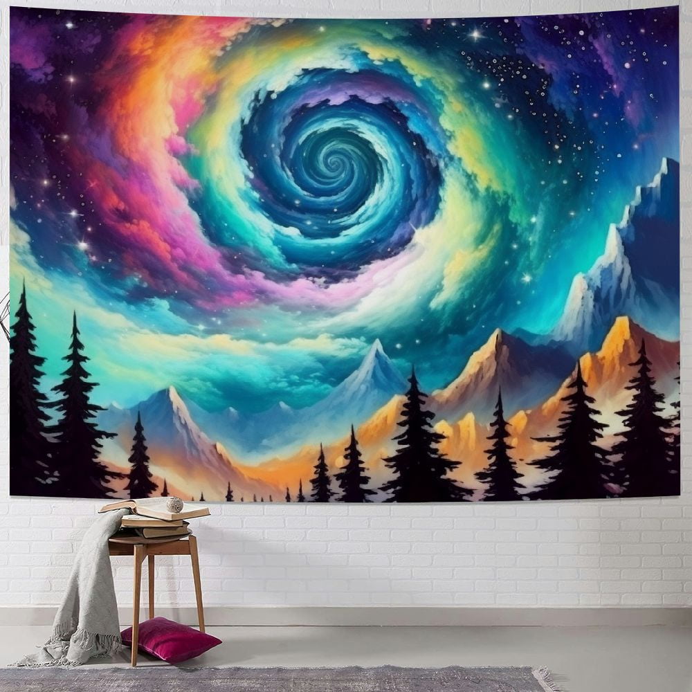 Awypu Galaxy Space Tapestry Colorful Starry Sky Tapestry Trippy ...