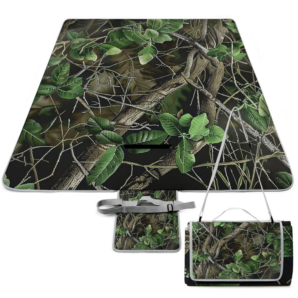 Awypu Green Leaves Branches Square Outdoor Picnic Mat for Camping ...