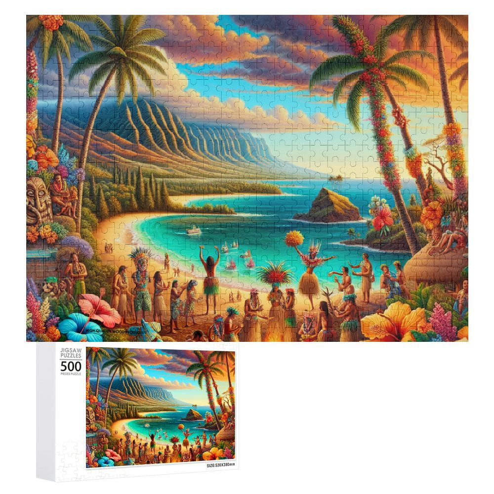 Awypu Hawaiian Aloha Vintage Colorful Swirl Dolphins Palm Trees Flowers ...