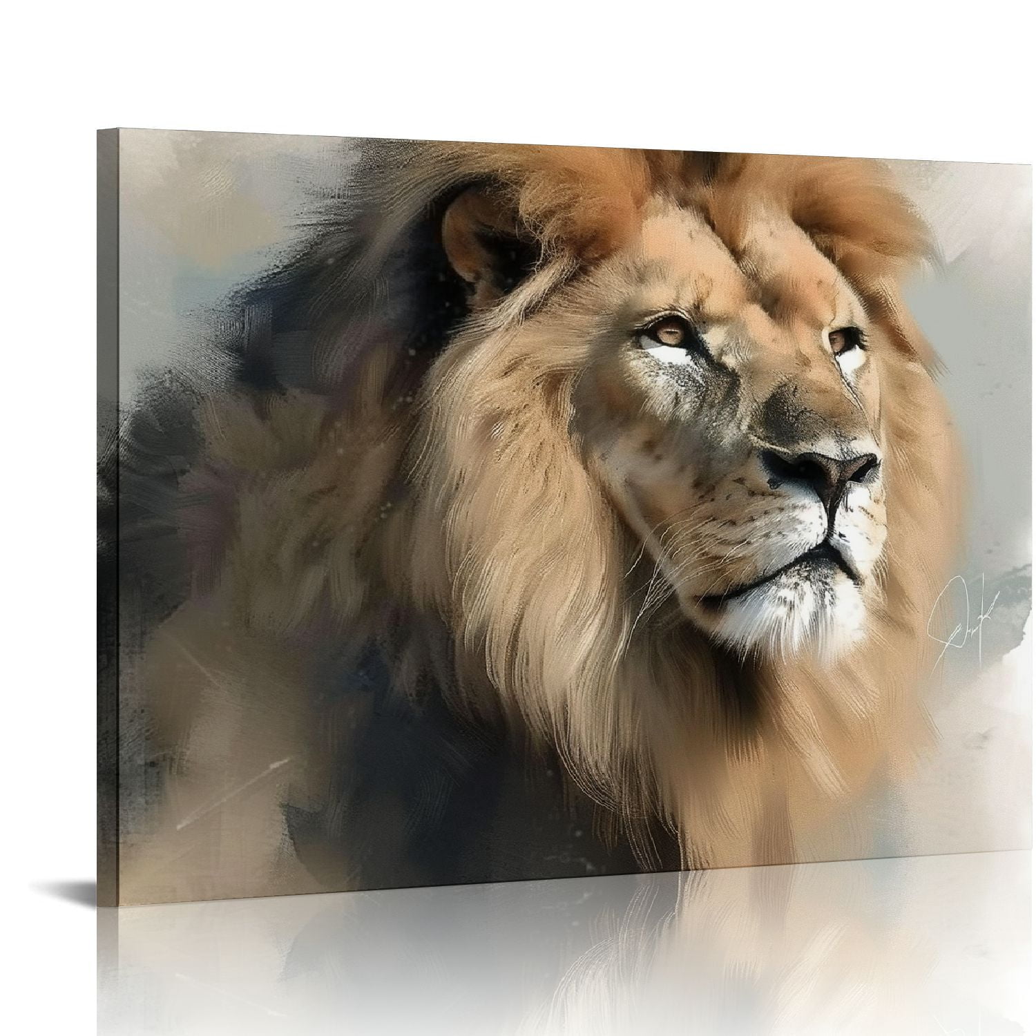 Awypu Lion Wall Art Lions Canvas Wall Art the Pictures Print On Canvas ...