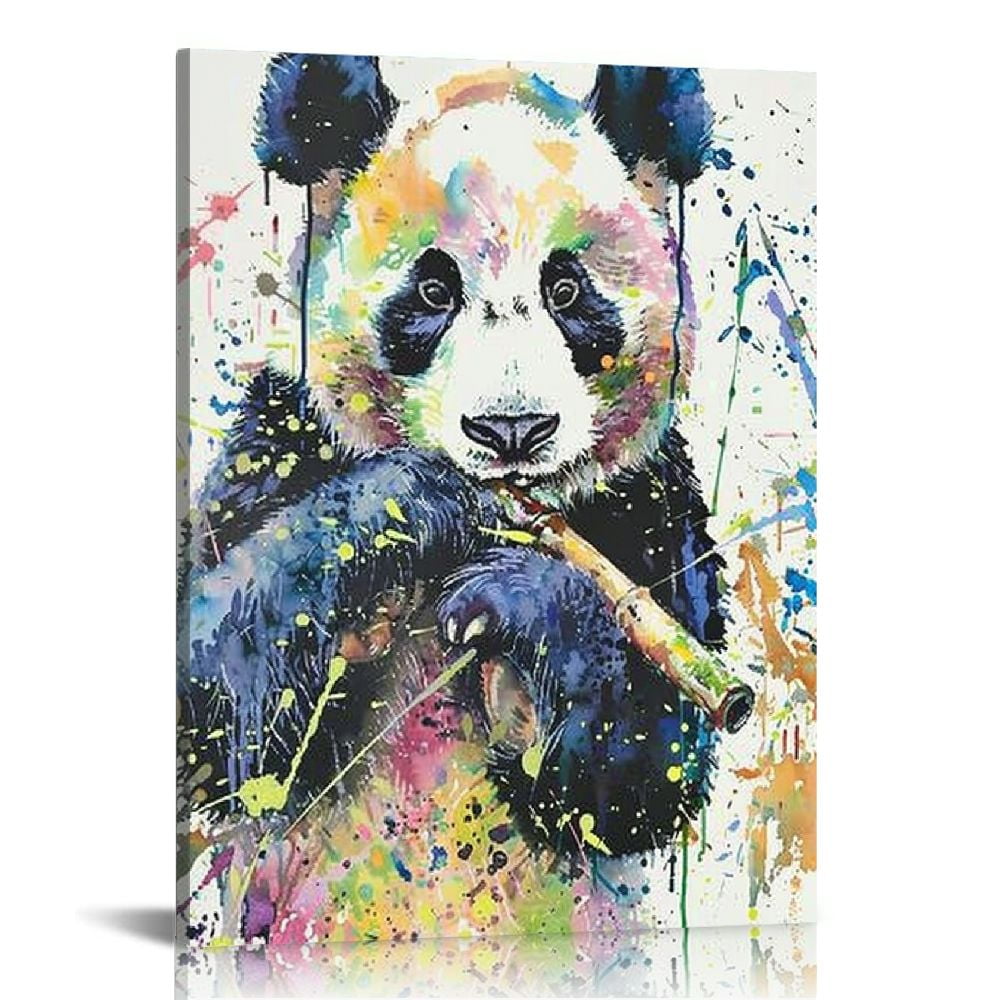 Awypu Modern Home Decor Wild Animal Panda Canvas Print Wall Art for ...