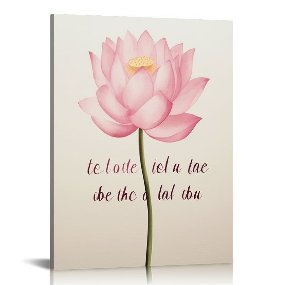 Awypu Motivational Buddha Quote Just Like the Lotus Canvas Wall Art ...