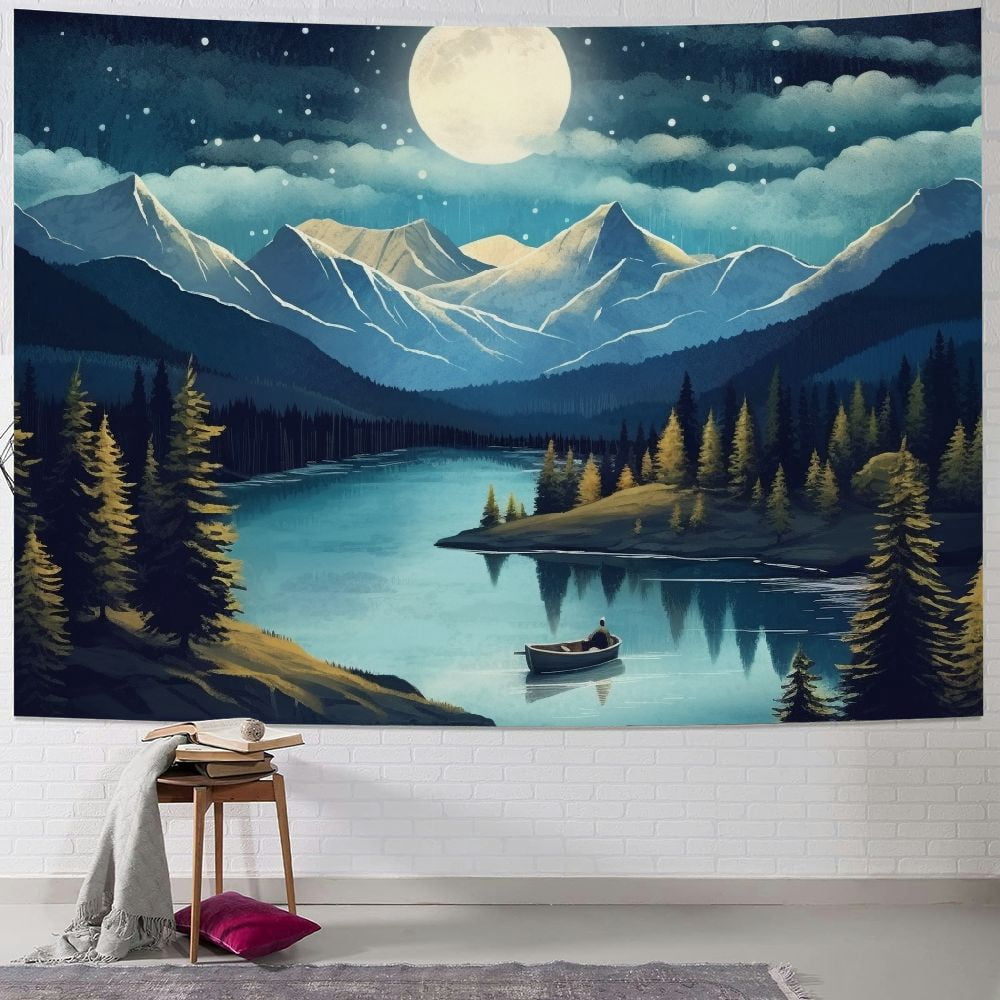 Awypu Mountain Tapestry Nature Forest Tree Tapestries for Bedroom ...