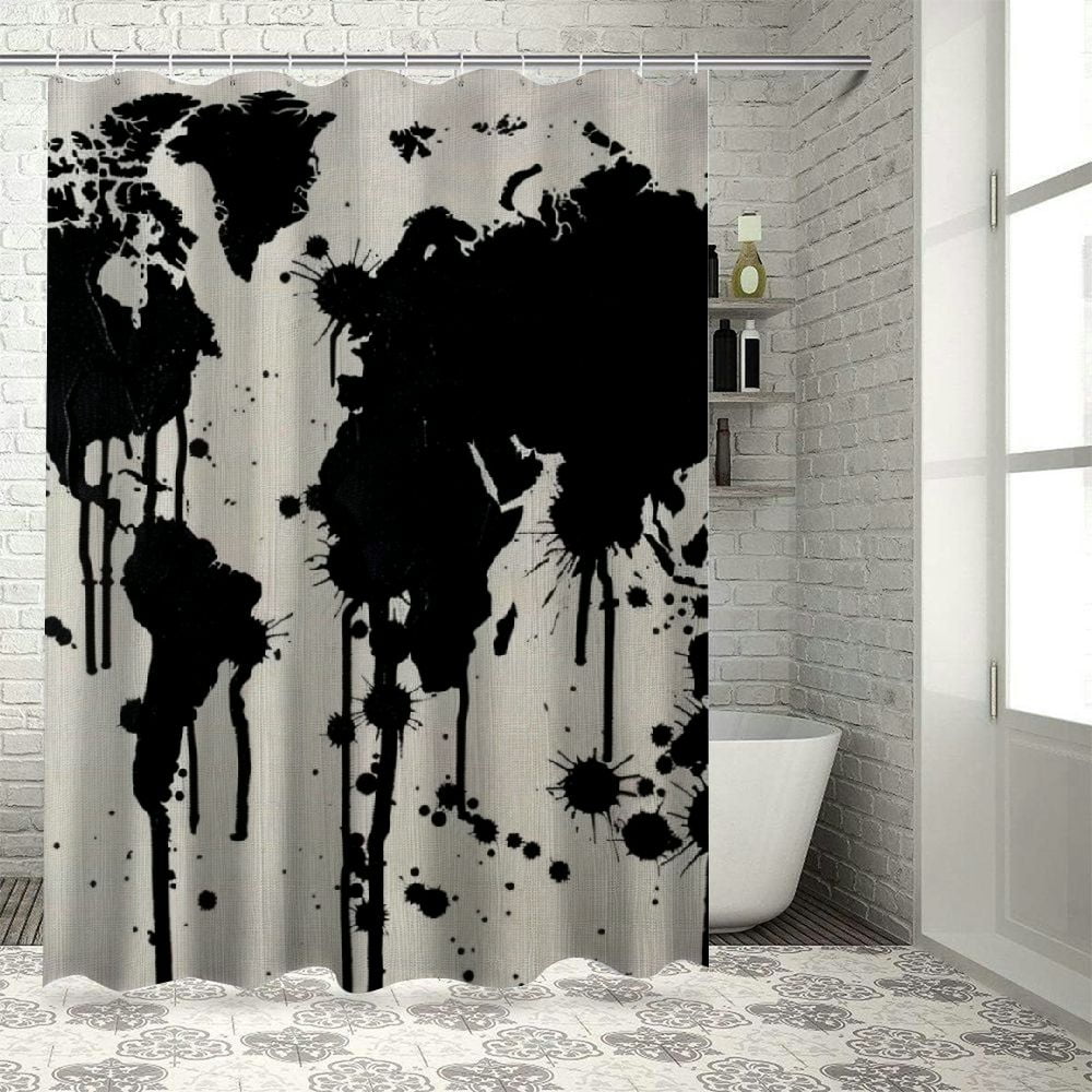 Awypu Paint Blemish Splattered World Ink Splatter Original Design Map ...