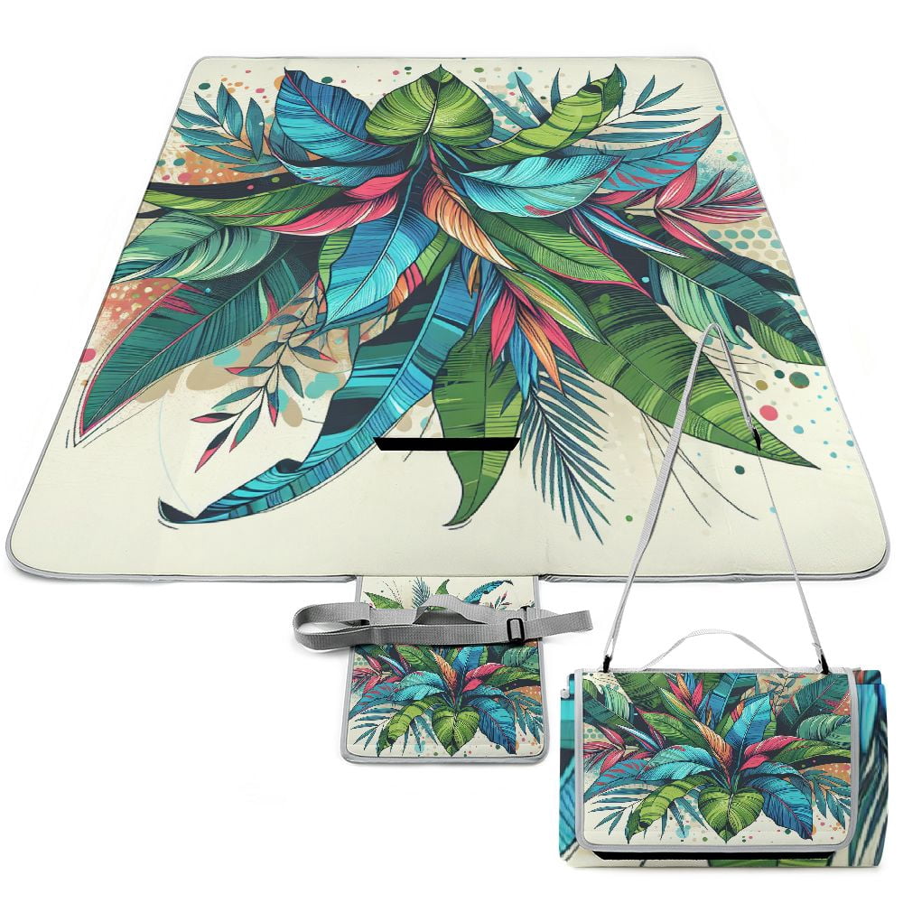 Awypu Palm Leaf Watercolor Tropical Jungle Palm Tree Banana Leaves ...